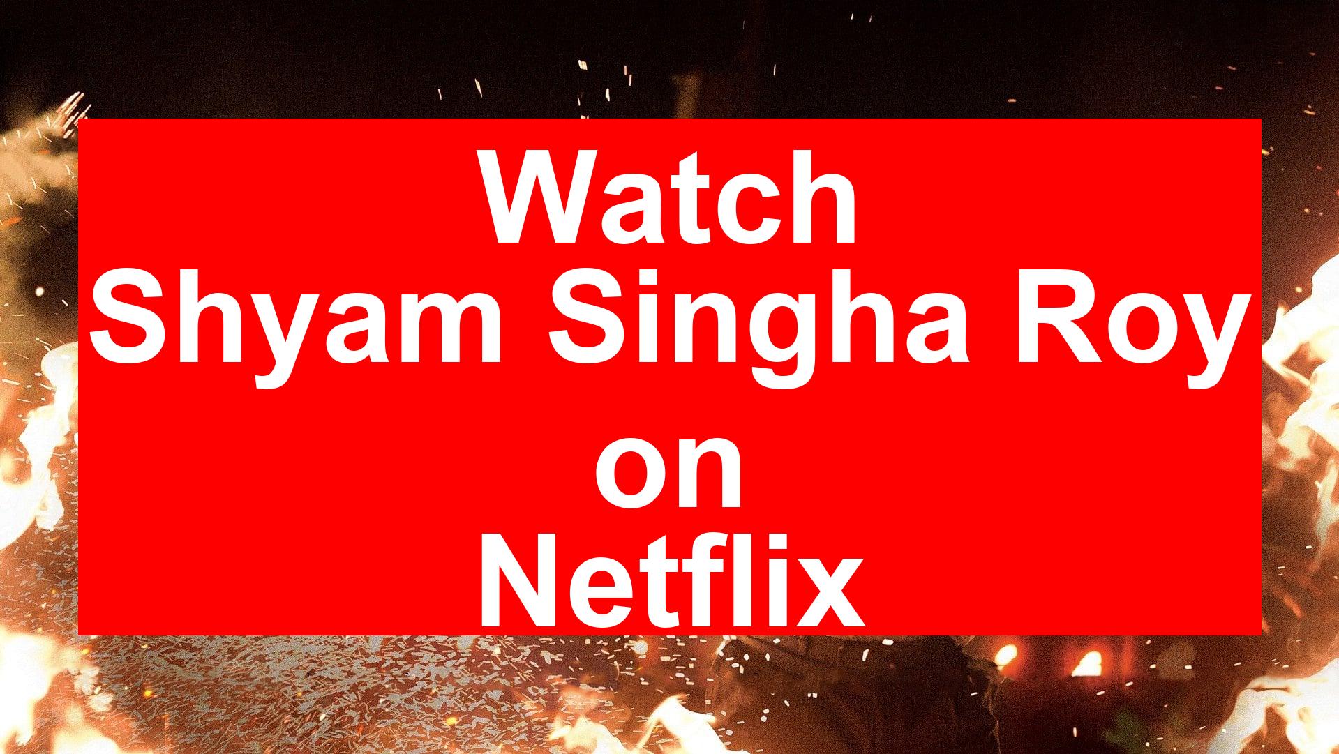 How to Watch Shyam Singha Roy On Netflix [Best Guide 2025] - My Vpn Hub